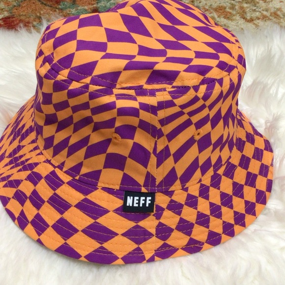 Neff | Accessories | Neff Bucket Hat Purple Orange Diamond Alice ...